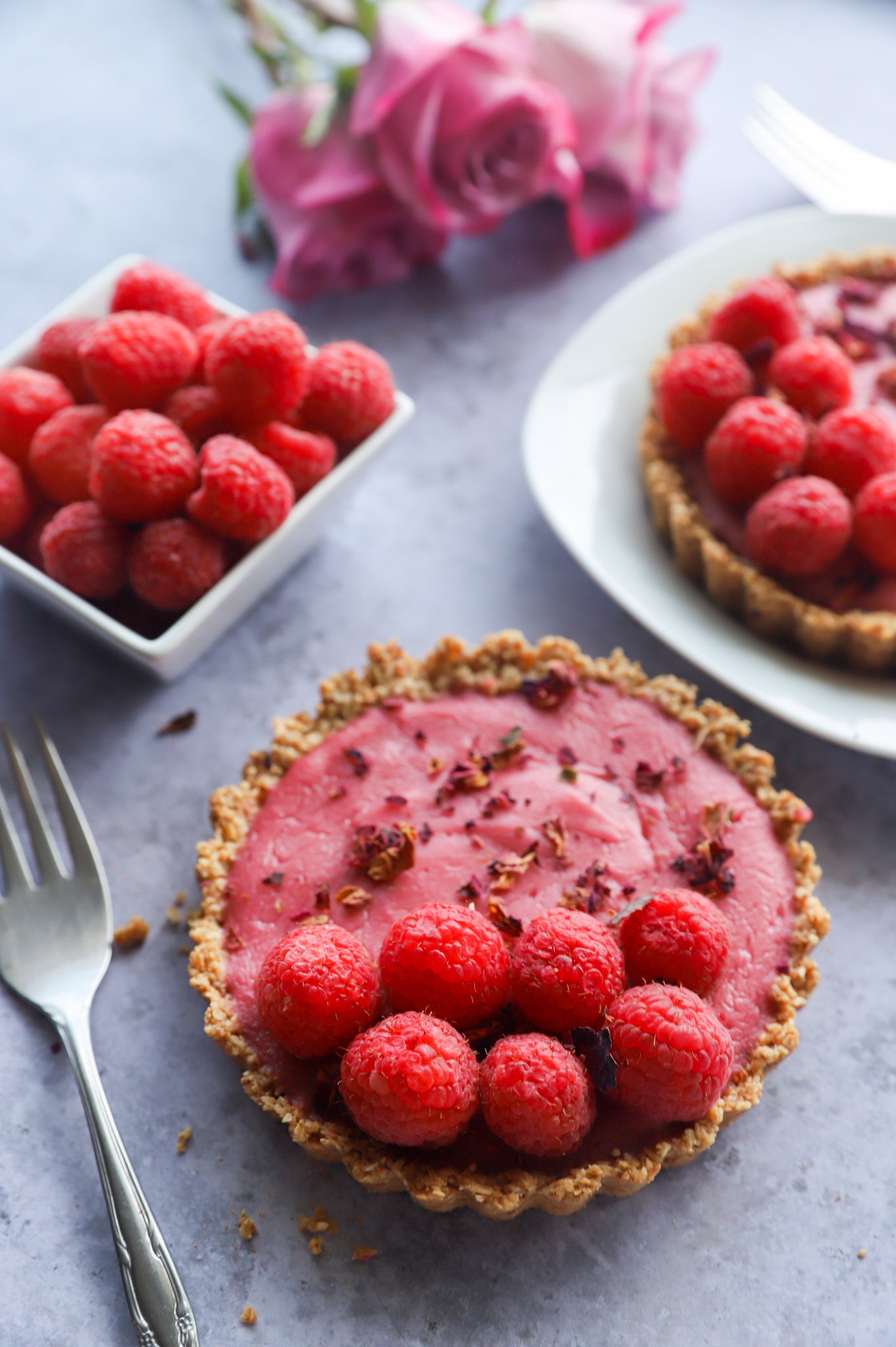 Raspberry Rose Tarts - Jihi Kitchen