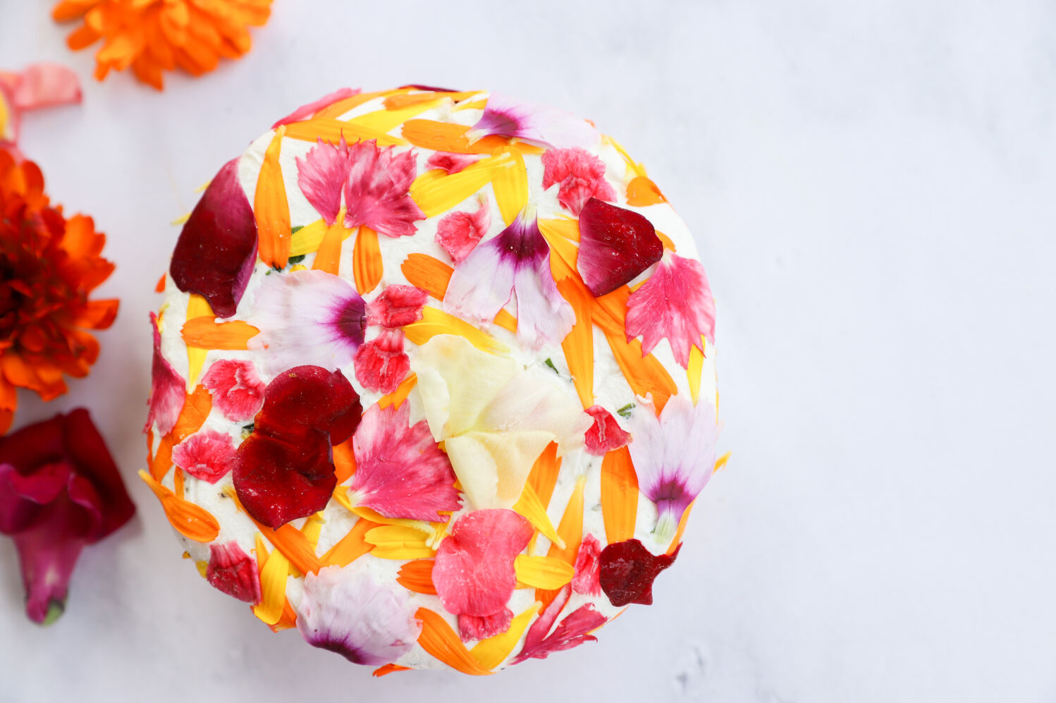 Floral Herb Goat Cheese Spread - Jihi Kitchen